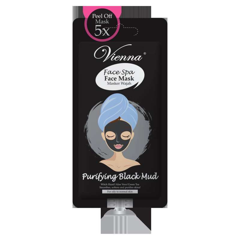 Jual Vienna Peel Off Mask Face Spa Purifying Black Mud [Sachet / 30ml ...