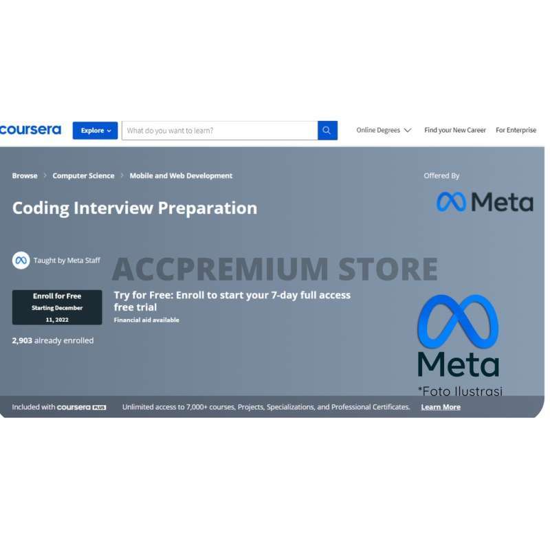 Promo BUNDLE COURSERA Meta Front-End Developer Professional Certificate + Sertifikat Atas Nama ...