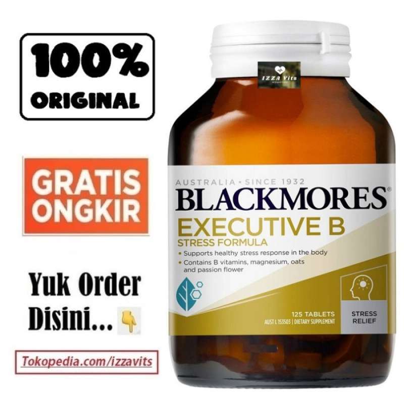 Promo Blackmores Executive B Stress Formula 125 Tab Vitamin Anti Stres ...