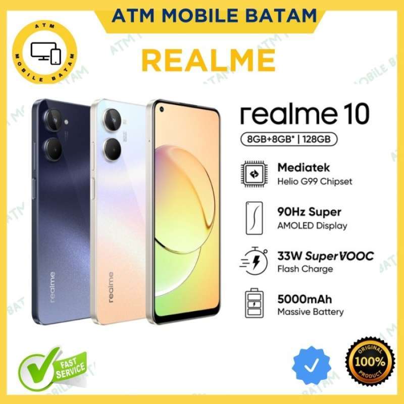 Jual Realme 10 8+128GB/ 256GB(Helio G99 Chipset | 90Hz Super AMOLED ...