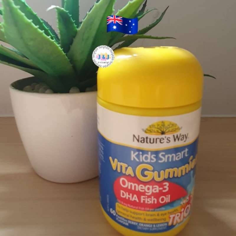 Promo nature's way kids smart omega 3 fish oil trio 60 pastilles Diskon ...