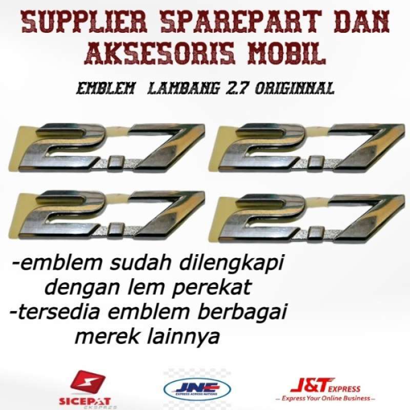 Jual Tulisan emblem logo 2.7 original di Seller Toko sparepart dan ...