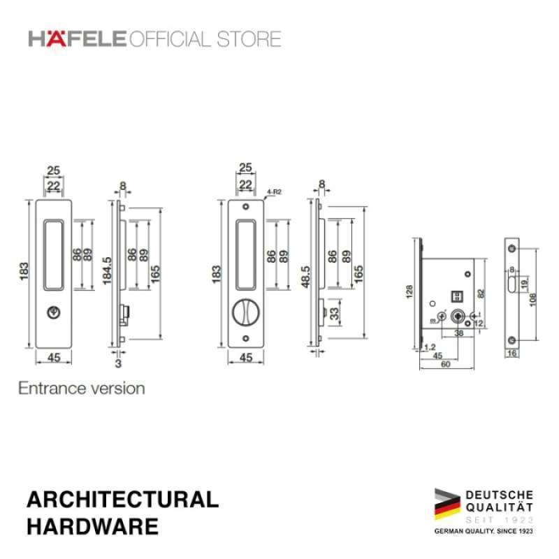 Promo Hafele Flush Handle Sliding Door Entrace - Tarikan Pintu Geser ...