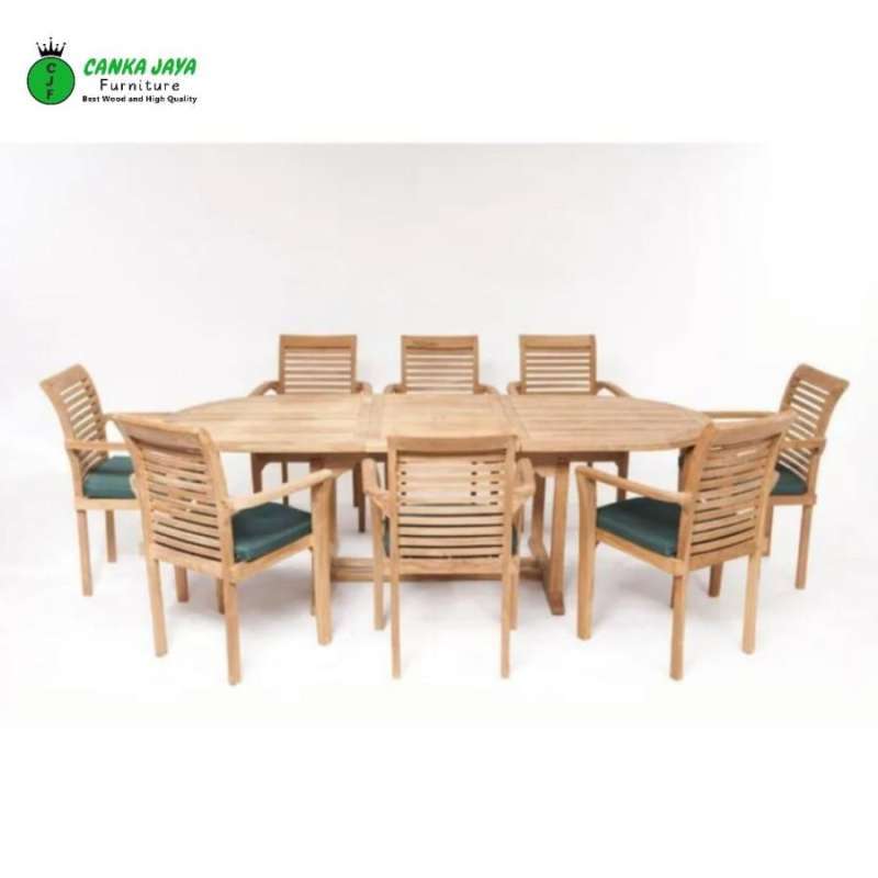 Jual CANKA - Set Meja Makan Outdoor Minimalis 8 Kursi Murah Hartridge ...