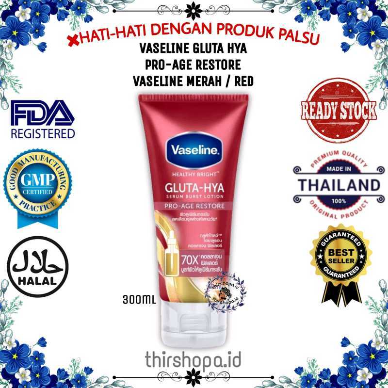 Jual (READY & ORIGINAL) VASELINE GLUTA HYA PRO AGE RESTORE BODY LOTION ...