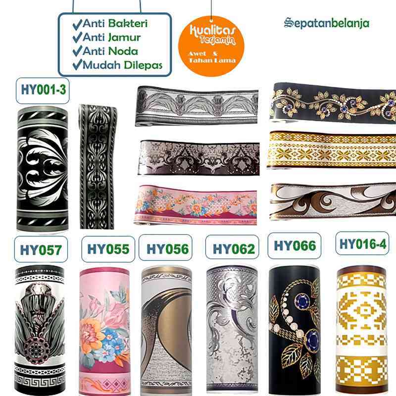 Jual Wall Border Lis Wallpaper Stiker - Untuk Dekorasi Dinding Rumah ...