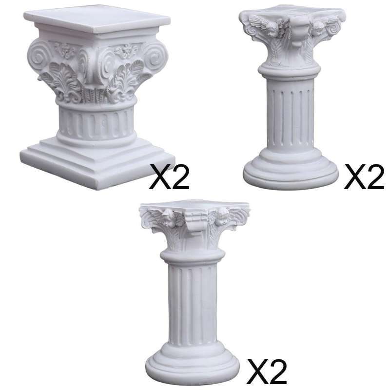 Promo 3 Roman Pillar Statue Pedestal Candlestick Stand Table Living ...