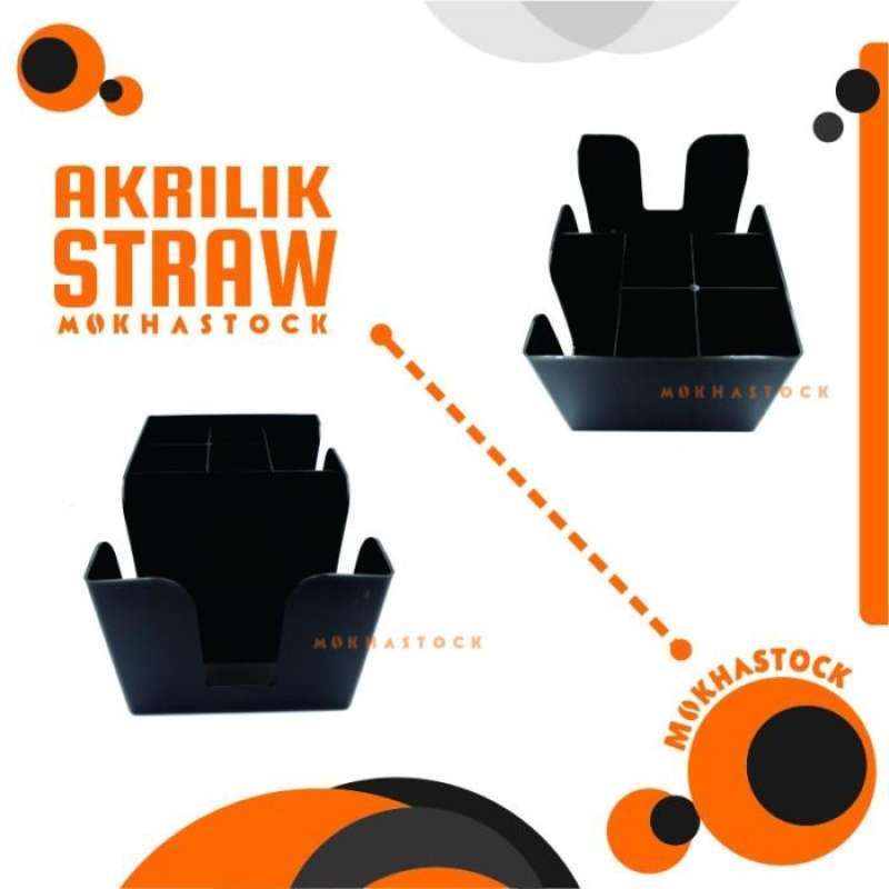 Jual Mokhastock Rak Akrilik Cup Holder Tissue Spoon And Straw Slots Di ...