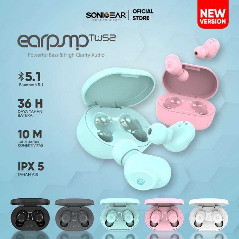 Jual Earphone Bluetooth Earpump Tws 2 Earbuds Wireless Terbaik Di Seller Gamma Store - Kalibata ...