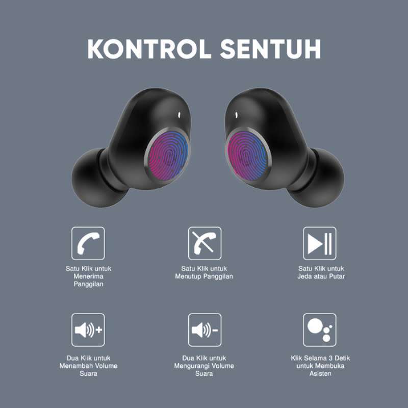 Jual Earphone Bluetooth Earpump Tws 2 Earbuds Wireless Terbaik Di ...