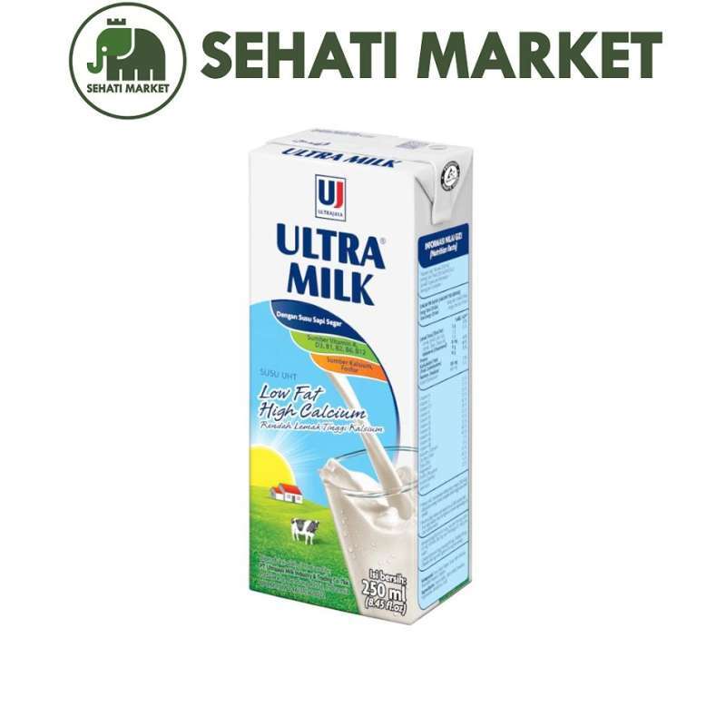 Jual ULTRA MILK SUSU UHT LOW FAT RASA PLAIN 250ml di Seller Sehati ...