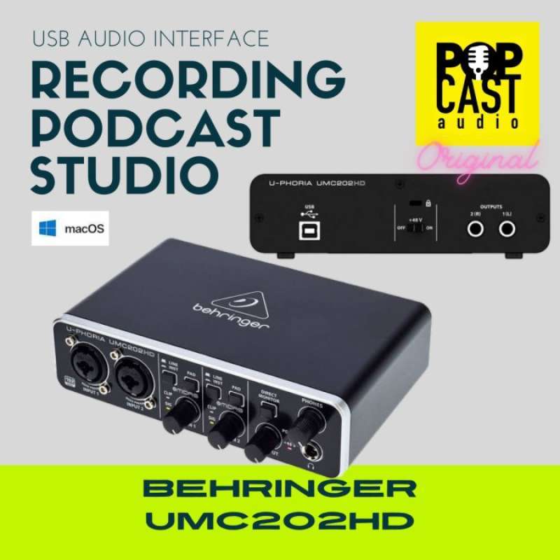 Promo Behringer Umc202Hd, Usb Audio Interface Soundcard Diskon 17% di ...