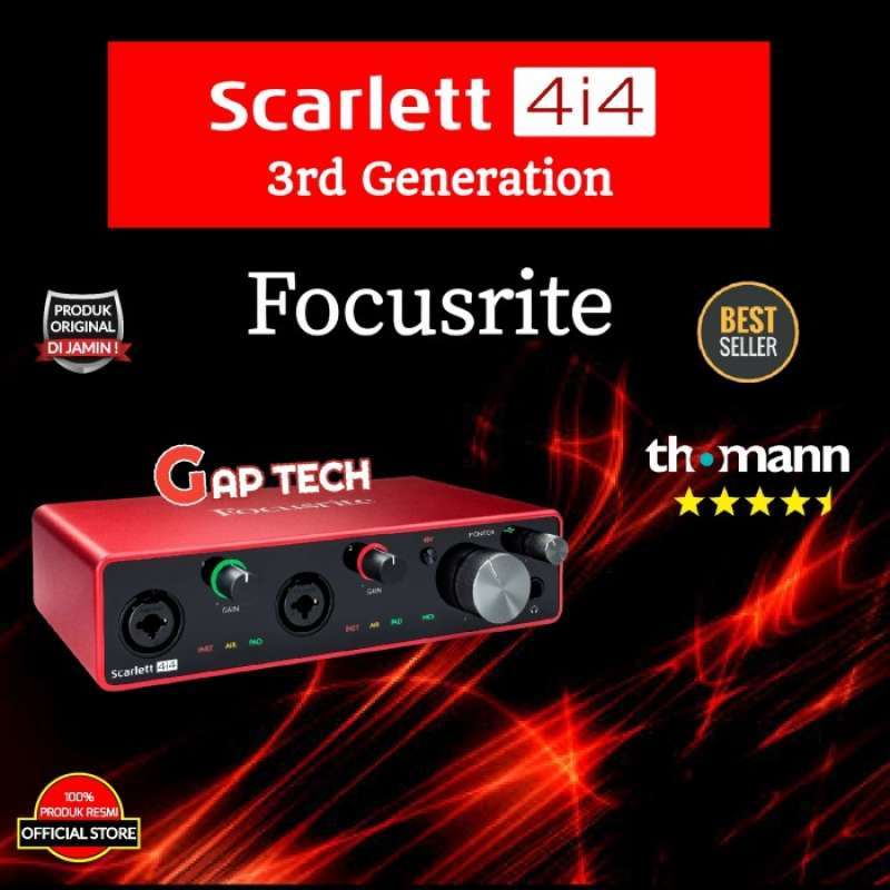Promo Focusrite Scarlett 4I4 3Rd Gen / Generasi 3 Usb Audio Interface ...