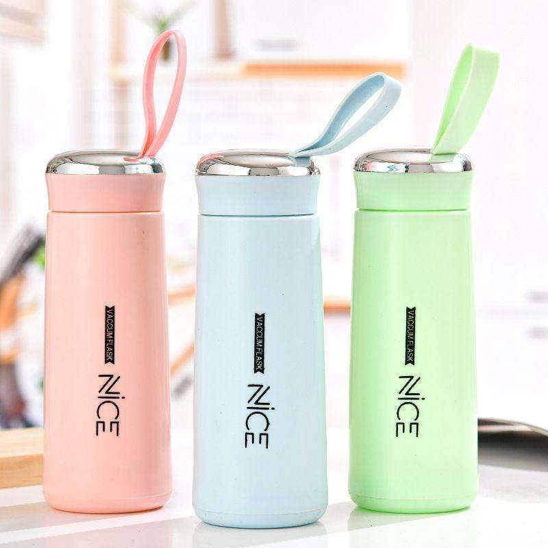 Promo Botol Minum Kaca Nice 400ml Tumbler Termos Air Glass Bottle ...