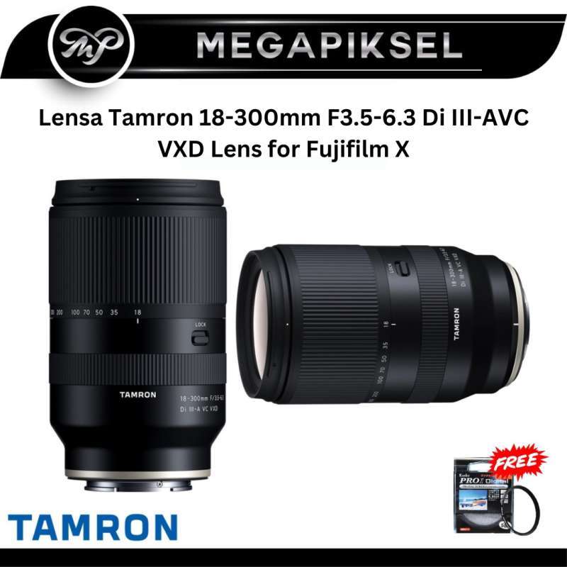 Jual Lensa Tamron 18-300mm F3.5-6.3 Di Iii-avc Vxd Lens For Fujifilm X Di Seller Megapiksel ...