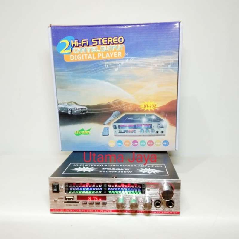 Promo Ampli Mini Betavo BT 232 USB FM Amplifier Stereo Karaoke Diskon 23% di Seller Gamma Store ...