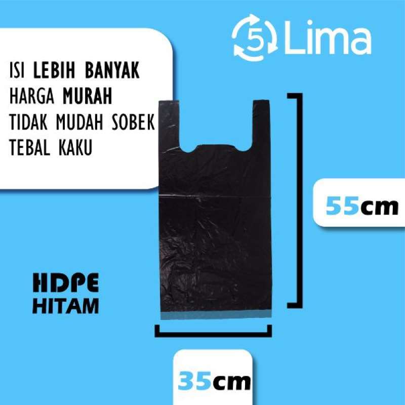 Promo WHS - Reseller - Lima Kantong Plastik ukuran 35 x 55 cm berat 500 ...