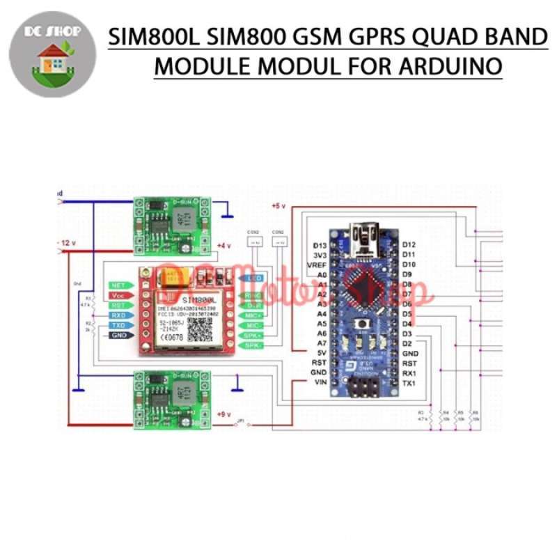 Promo SIM800L SIM800 GSM GPRS QUAD BAND MODULE MODUL FOR ARDUINO Diskon ...