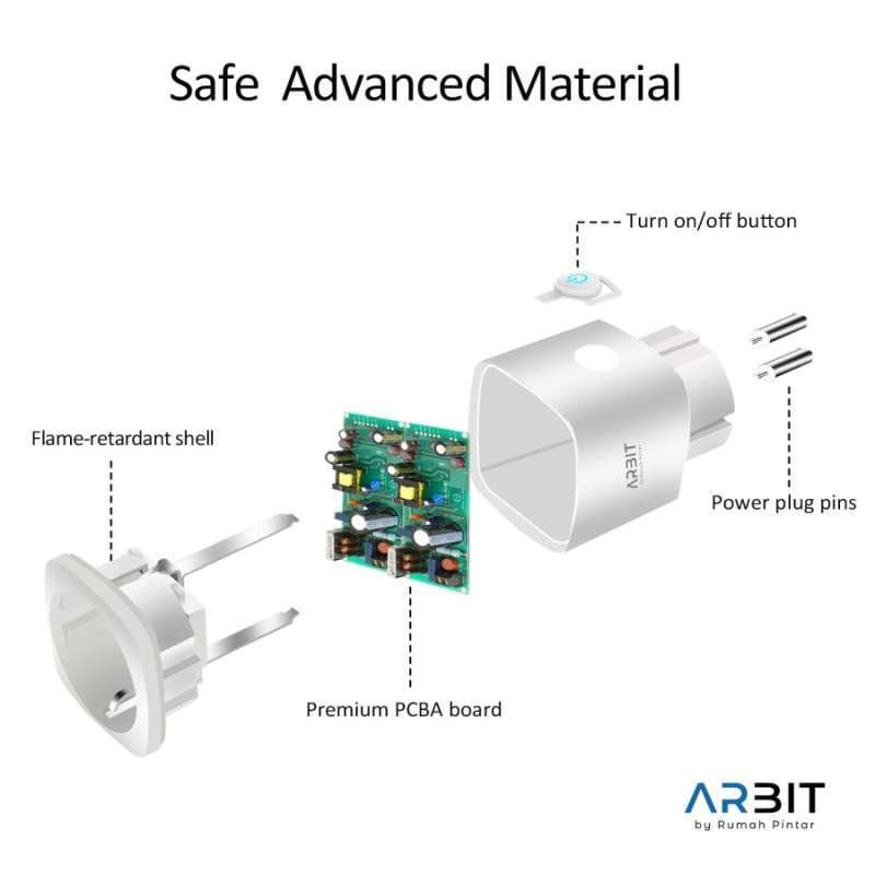 Promo Arbit Wifi Smart Plug Socket 16a With Power Meter Works Alexa ...