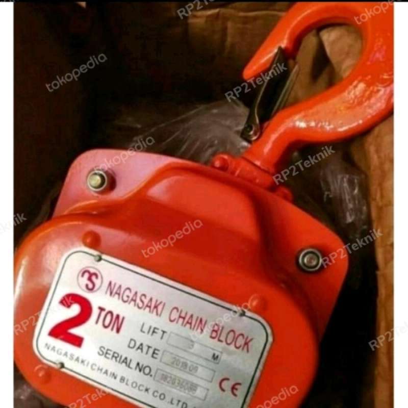 Promo chain block 2 ton 5 meter nagasaki alat angkut barang manual ...