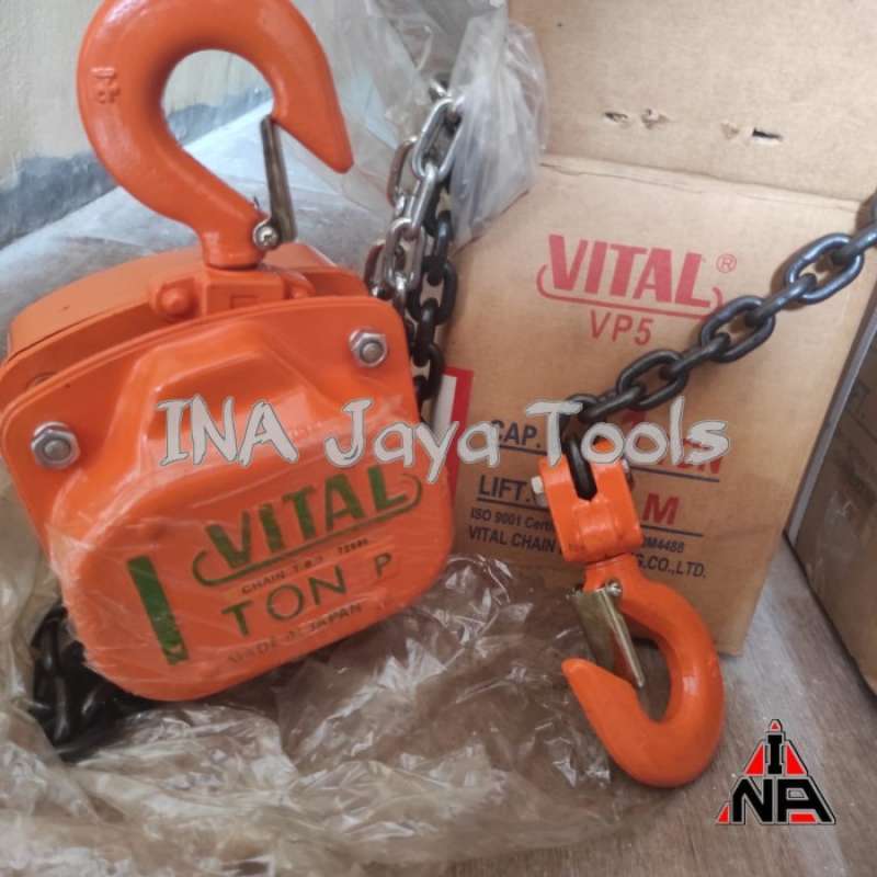 Jual Vital Chain Block 1 Ton X 5 Meter Takel Manual Chain Hoist Japan ...