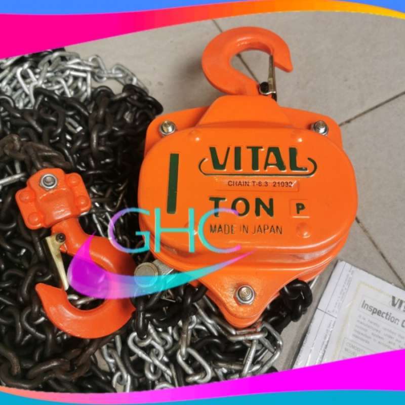 Jual Chain Block 1 Ton X 12 Meter Vital Original Made In Japan Takel 1 ...