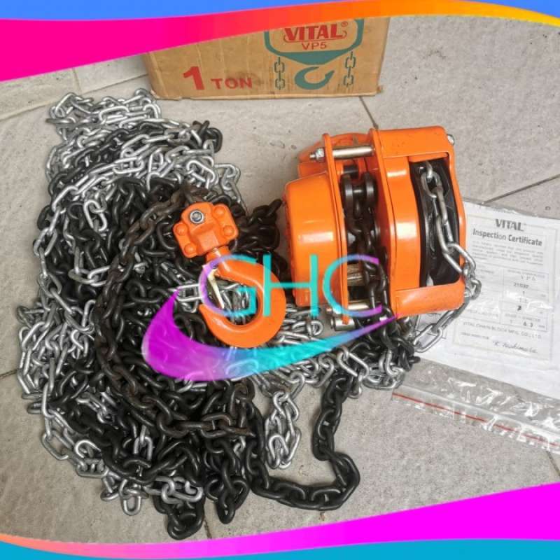 Jual Chain Block 1 Ton X 12 Meter Vital Original Made In Japan Takel 1 ...