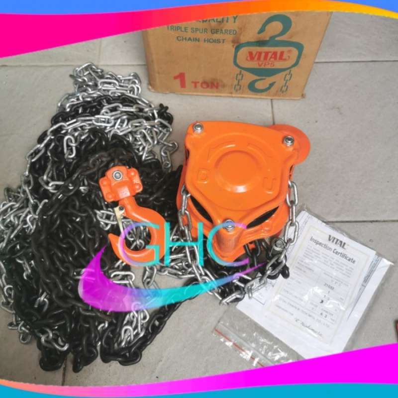 Jual Chain Block 1 Ton X 12 Meter Vital Original Made In Japan Takel 1 ...