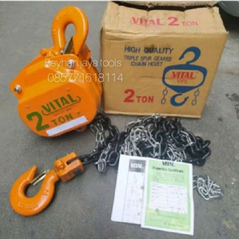 Promo Chain block takel 2 ton x 3 meter VITAL VP 5 JAPAN alat angkat ...