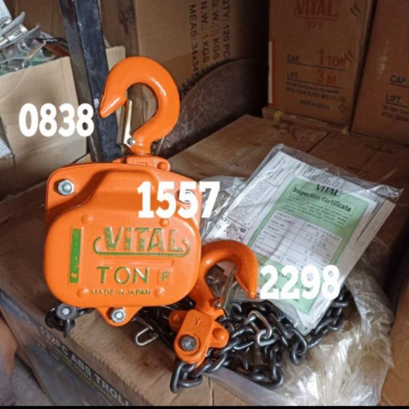 Promo Vital chain block 1ton x 12 meter Katrol Takel manual JAPAN ...
