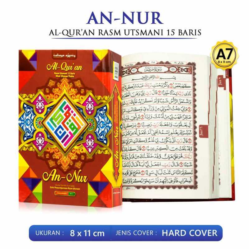 Promo Alquran Kecil Ukuran Saku A7 AN NUR Alquran Rasm Utsmani 15 Baris Khat Utsman Thaha Diskon ...
