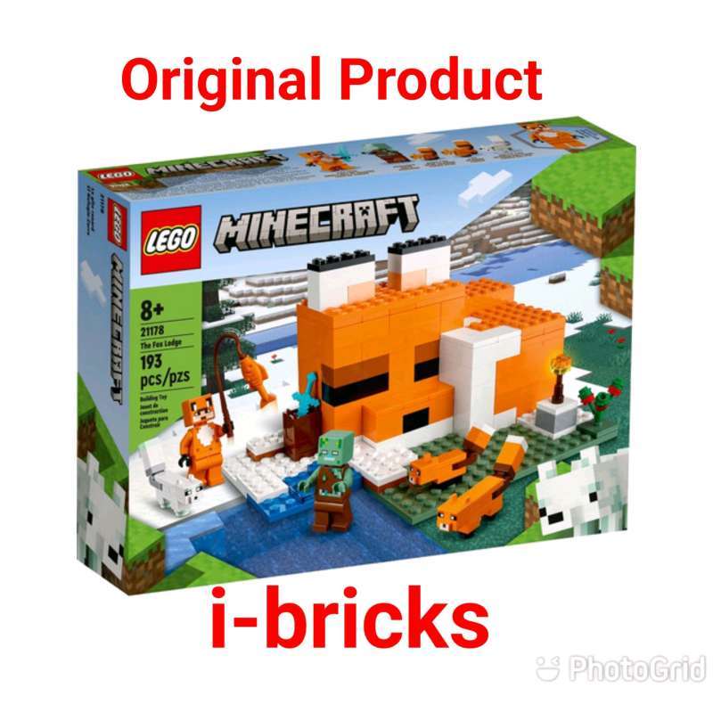Jual Lego Minecraft 21178 The Fox Lodge di Seller I-Bricks Official ...