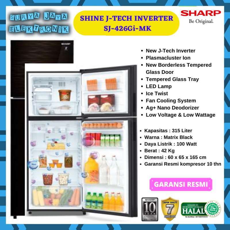 Jual Kulkas Sharp 2 Pintu Plasmacluster Sj 426 Original, Murah & Diskon ...