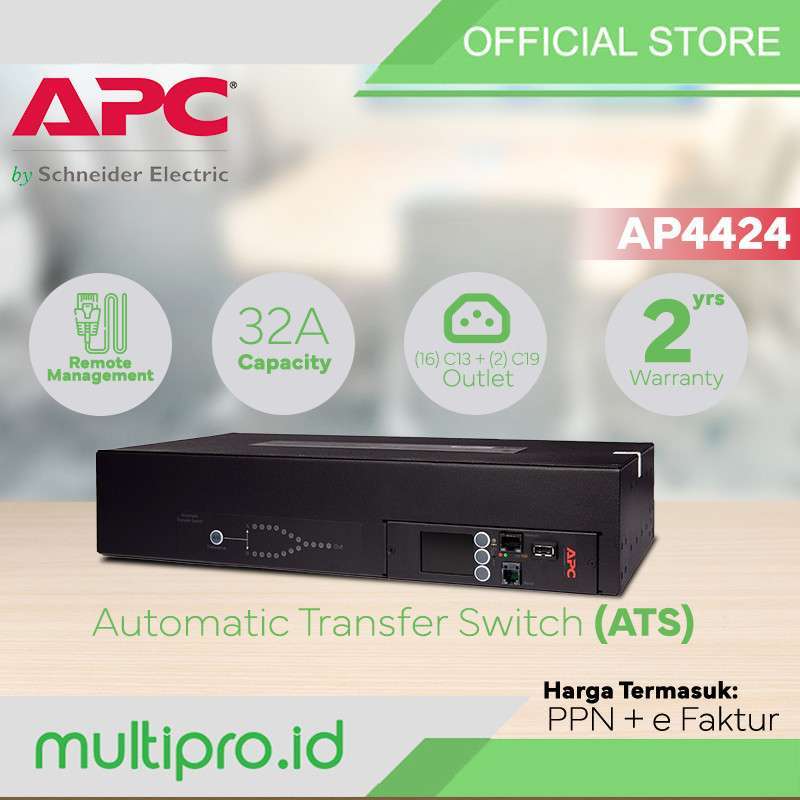Jual Rack ATS AP4424 230V 32A IEC 309 in (16) C13 (2) C19 out di Seller ...