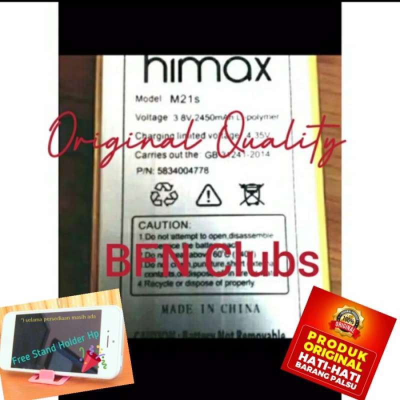 Promo Baterai Original HP Himax tipe X Plus atau M21S Diskon 33% di Seller Ayu98 - Tugu Selatan ...