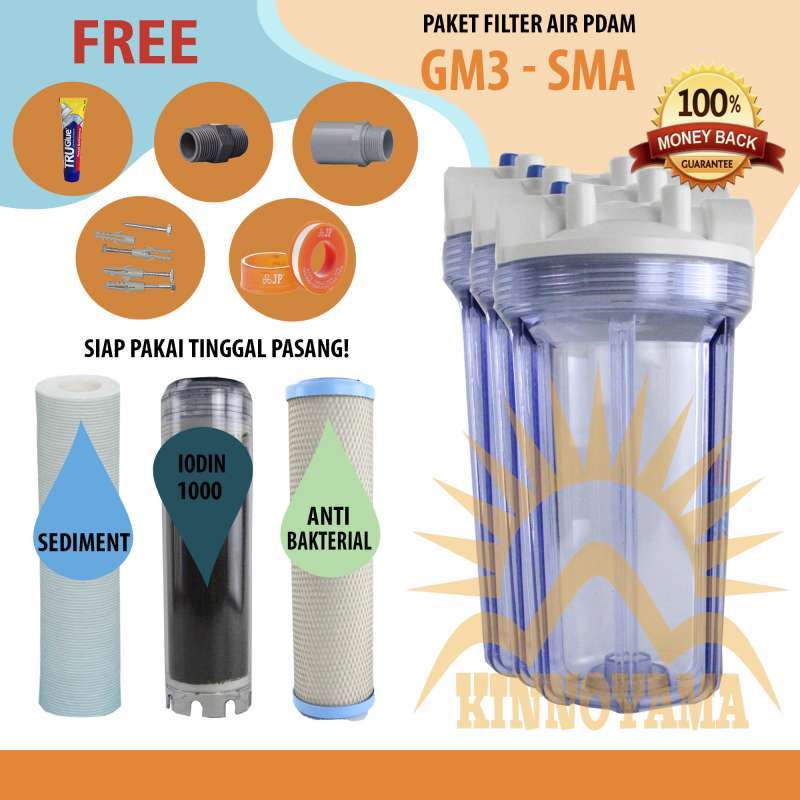 Promo Paket Filter Air Ledeng - Pdam Antibacterial -gm3 Clear -sma ...