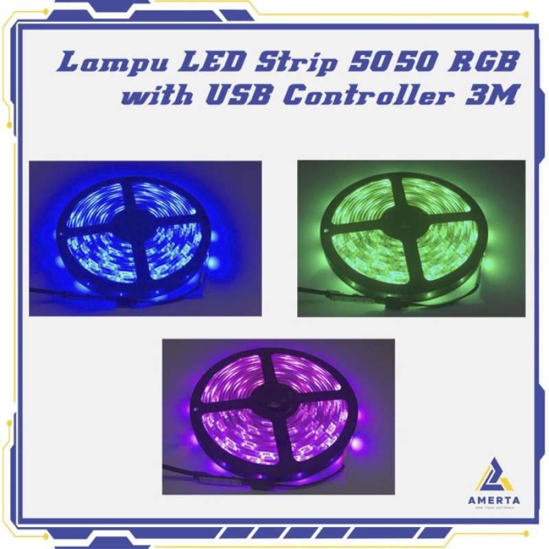 Jual Lampu Led Strip 5050 Rgb With Usb Controller 3m Di Seller Aj_store ...