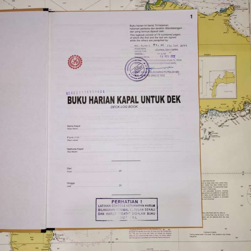 Jual Buku Harian Kapal Untuk Dek / Deck Log Book / Buku Jurnal Deck Di ...