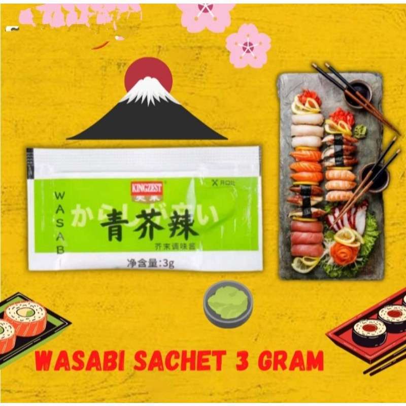 Jual Wasabi cabai hijau jepang sachet bumbu pelengkal cocolan sushi ...