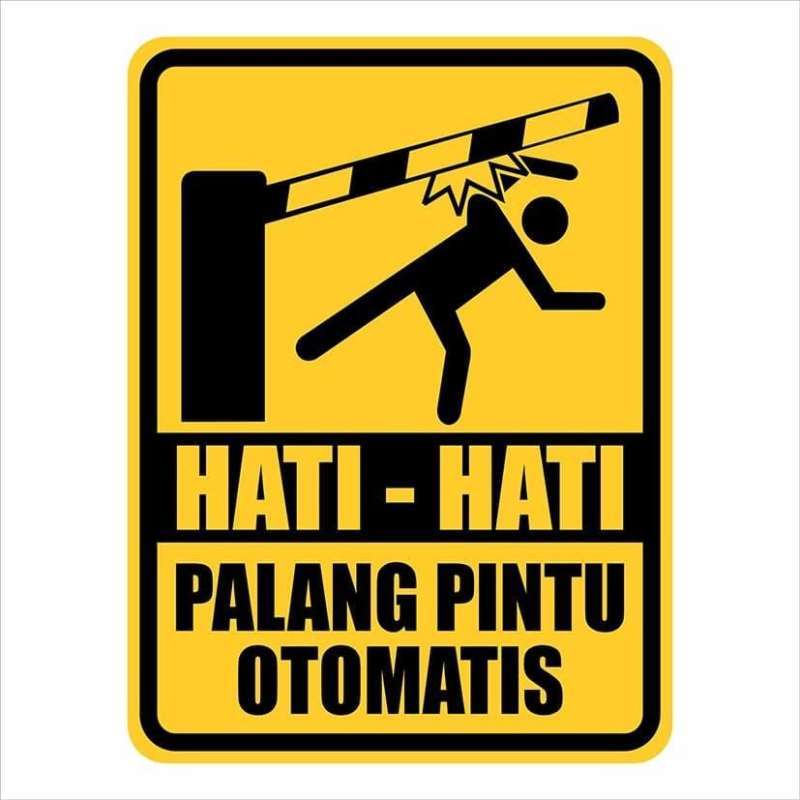 Jual Rambu Plang Hati - Hati Palang Otomatis 45cm x 60cm Plat Alumunium ...