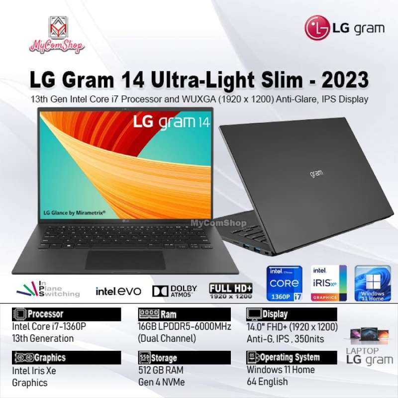 Jual Lg Gram 14 Ultra Slim 14z90r I7-1360 16gb Ram 512gb Ssd Intel Xe ...