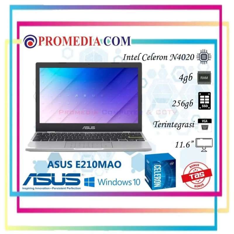 Jual Laptop Asus E210mao N4020|ram 4gb|ssd256|11,6'hd|w10 Di Seller ...