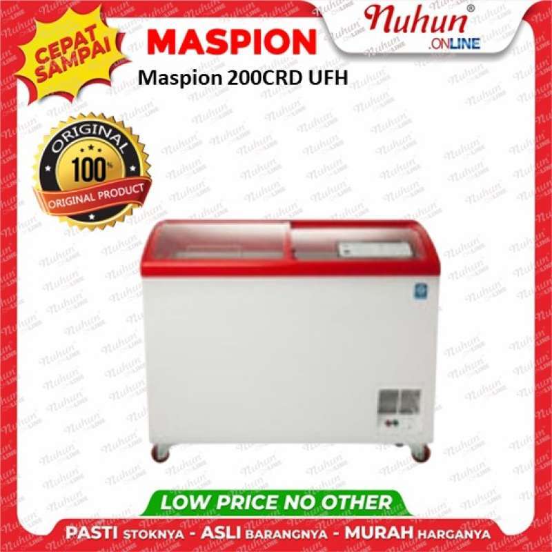Jual Chest Freezer / Freezer Box Maspion Sliding Kaca Ufh 200 Garansi ...