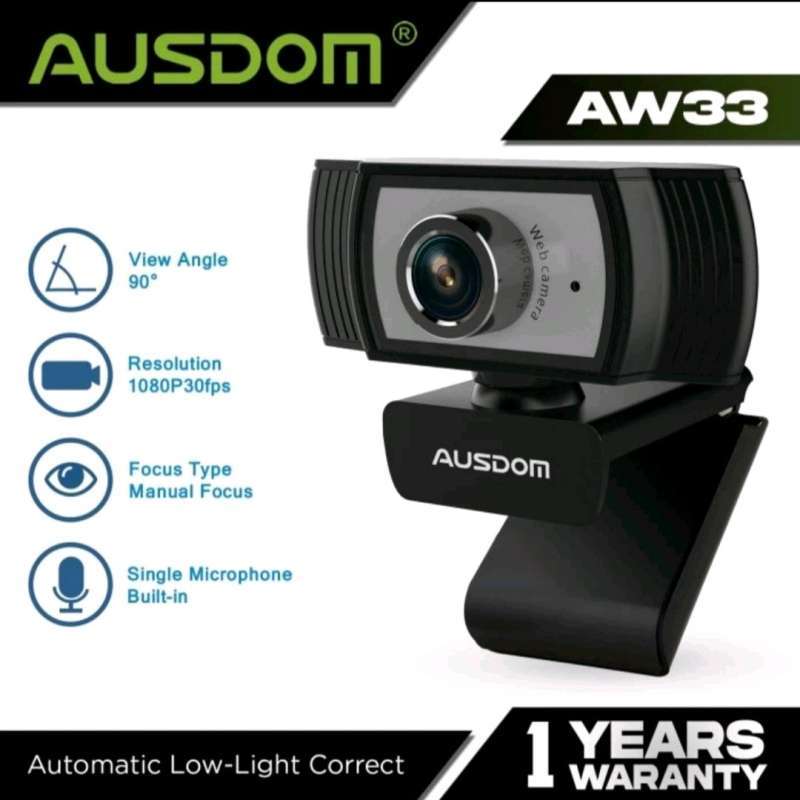 Jual Ausdom Webcam 1080p 30fps Full Hd With Microphone Aw33 Di Seller ...