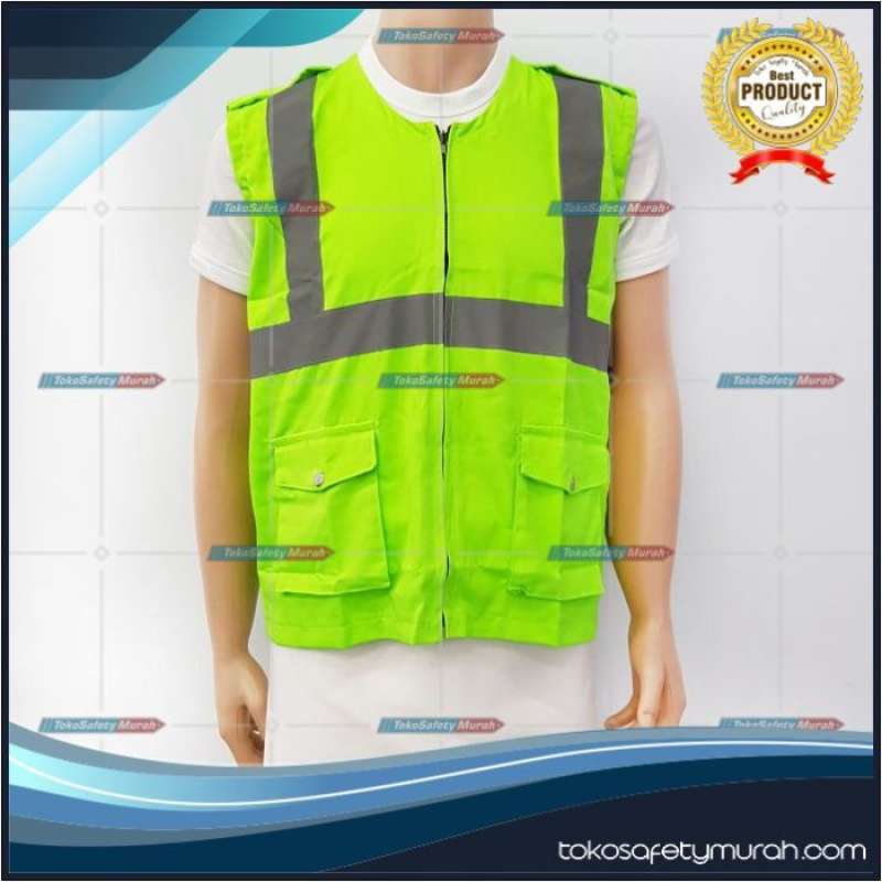 Jual Rompi Safety Rompi Keselamatan Kerja Hijau Stabilo Bahan American ...