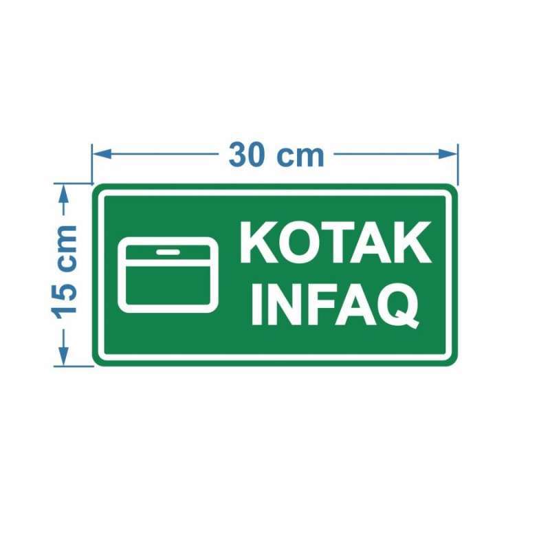 Jual Rambu Plang Kotak Infaq 30cm X 15cm Akrilik Di Seller Takama Store ...