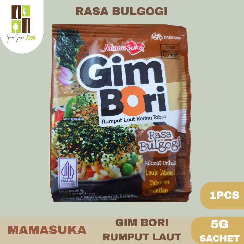 Jual Mamasuka Gim Bori Rumput Laut Tabur 5g Sachet - BULGOGI 1PACK di ...