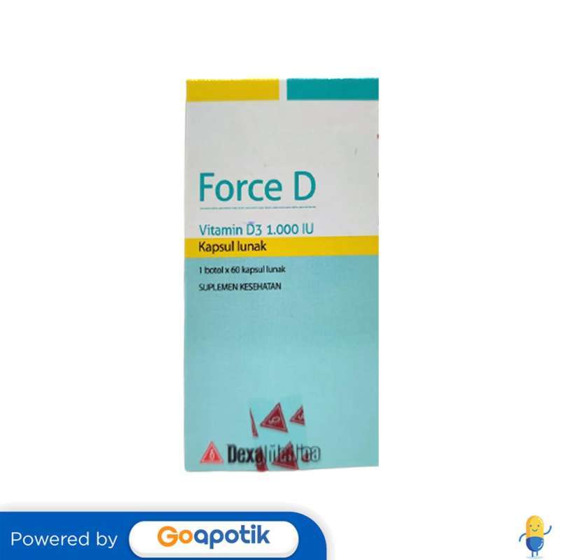 Jual FORCE D VITAMIN D3 1000 IU BOTOL 60 KAPSUL di Seller Apotek Meri ...