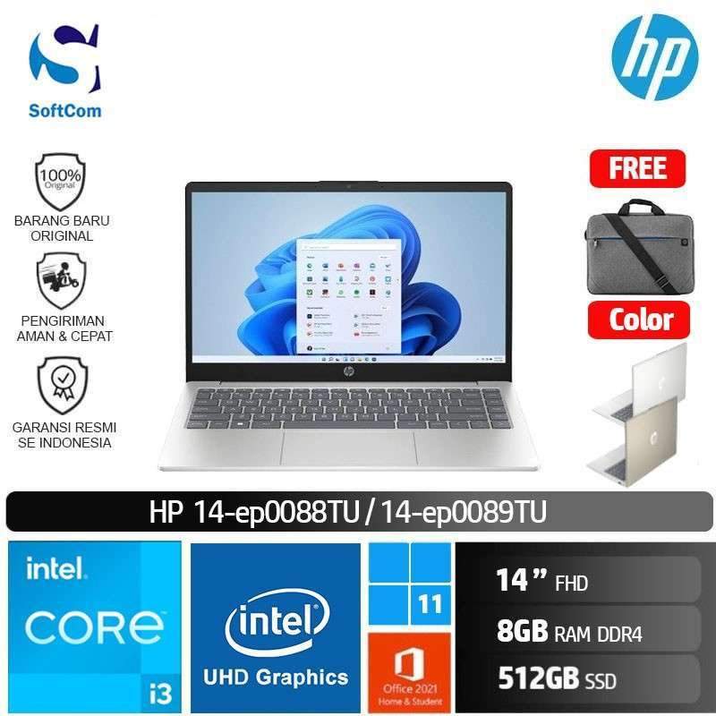 Promo Hp 14 Ep0088tu Ep0089tu Notebook [core I3-n305/8gb/512gb Ssd/14 Fhd/win 11 Home+ohs ...