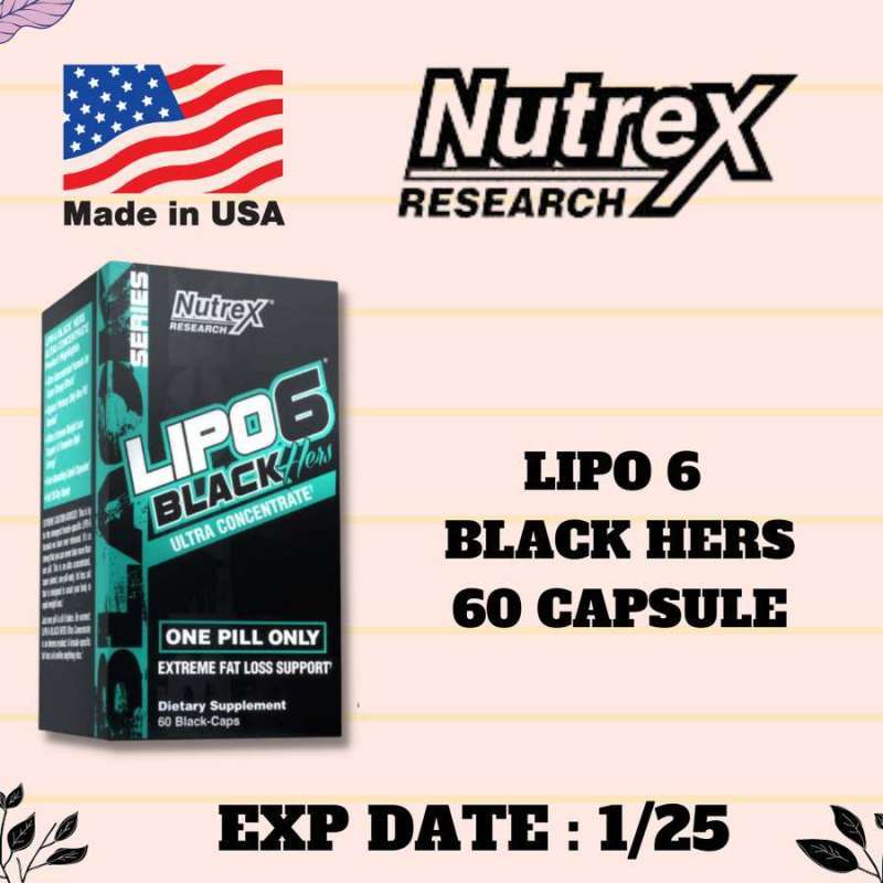Jual Lipo 6 Black Hers Ultra Concentrate Nutrex 60 Caps Pembakar Lemak ...